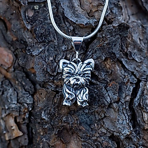 The Magic Zoo Sterling Silver Yorkie Puppy Pendant – Handcrafted in the USA – Yorkie Gifts for Women – Yorkshire Terrier Gifts