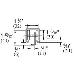 Genuine Unistrut P2750-EG 4 Wheel Light Duty Trolley Assembly for use with P1000, P1001, P5000, P5001, P5500, P5501 and All 1-5/8" or Taller Strut Channel