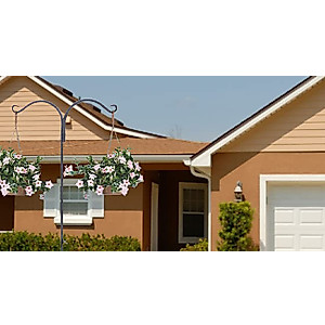 Ashman Black Shepherd Hook 65 Inch (2 Pack), 12MM Thick, Super Strong, Rust Resistant Steel Hook Ideal to use for at Hanging Wind Chimes, Hanging Plant Basket, Solar Light, Bird Feeder and More.