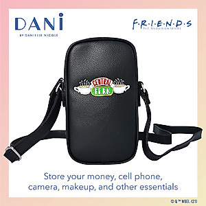 Danielle Nicole DANI Friends Central Perk Logo Boxed Crossbody Bag, Purse for Women, Black