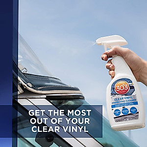 303 Marine Clear Vinyl Protective Cleaner - Cleans and Protects Vinyl, Clear Vinyl, and Plastics, Provides Superior UV Protection, Prevents Yellowing and Cracking, 32oz (30215) Packaging May Vary
