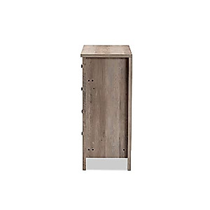 Baxton Studio Derek Modern and Contemporary Transitional Natural Oak Finished Wood 5-Drawer Chest