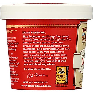 Bob's Red Mill Gluten-Free Apple Cinnamon Oatmeal, 2.36 Ounce, Pack of 12