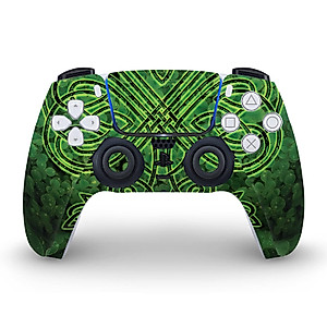 Head Case Designs Officially Licensed Brigid Ashwood Irish Shamrock Art Mix Vinyl Faceplate Sticker Gaming Skin Decal Compatible With Sony PlayStation 5 PS5 Disc Edition Console & DualSense Controller