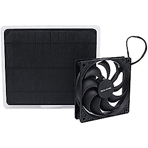 ShareTime Solar Panel Powered Fan Kit IP65 Waterproof 10W 12V Solar Exhaust Fan for Greenhouse, Chicken House, Doghouse, Pet Houses, Shed