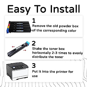 RIOMAN TN711 Toner Cartridge Compatible Replacement for Konica Minolta TN711 to Use with Bizhub C654 C754 Toner Printer Cyan