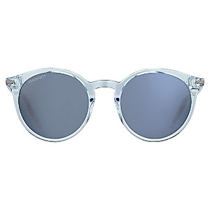 Serengeti Women's Leonora Polarized Square Sunglasses, Shiny Crystal Blue, Medium