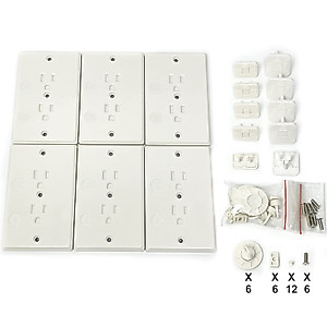 Magnetic Self-Closing Outlet Cover AOSITE 6 Pack Outlet Covers Baby Proofing Safety Cream White Power Plug Protectors with Screw Childproof Outlet Cover for Baby Safety, 10 Pack Outlet Plug Covers