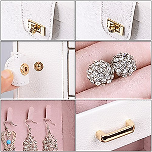 Kendal Huge Jewelry Box Jewelry Case with 6 Tier 5 Drawers Large Storage Capacity with Mirror Jewelry Storage Organizer Great Gift Also Good For Watches LJC-SHD5CM(White)