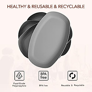 Greenandlife Lightweight Wheat Straw Plates - 4 Pack 11.5inch Unbreakable Dinner Plates, Dishwasher & Microwave Safe, BPA free, for Kids, Children, Toddler & Adult(X-Large)