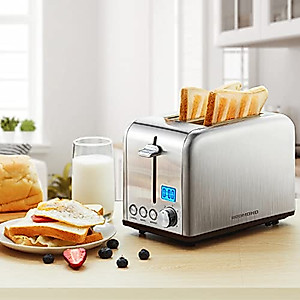 REDMOND Personal Blender & Toaster 2 Slice with LED Digital Countdown Timer Display