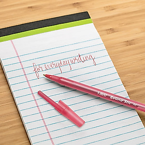 BIC Round Stic Xtra Life Ballpoint Pen, Medium Point (1.0mm), Red, 10-Count