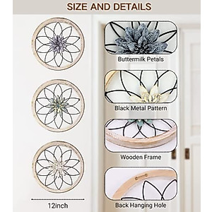 FGstyle 3 Pieces Ultra-thick Farmhouse Wall Decor Rustic Home Decor Farmhouse Hanging Decoration for Outdoor,Bedroom, Living Room, Bathroom, Kitchen,Indoor(12×12inch)