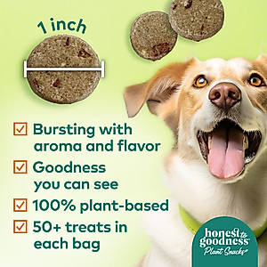 Honest to Goodness Plant Snacks Mellow Belly Pumpkin & Cinnamon Recipe Dog Treats, Enriched with Omega 3s & Postbiotics, 8oz