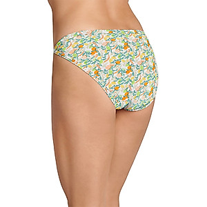 Jockey Women's Underwear Elance String Bikini - 3 Pack, Clear Waters/Fruit Bloom/Fairy Dust, 7