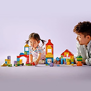 LEGO DUPLO Classic Alphabet Town 10935, Educational Early Learning Toys for Babies & Toddlers Ages +18 Months, Learn Colors, Letters and Shapes with Large Bricks