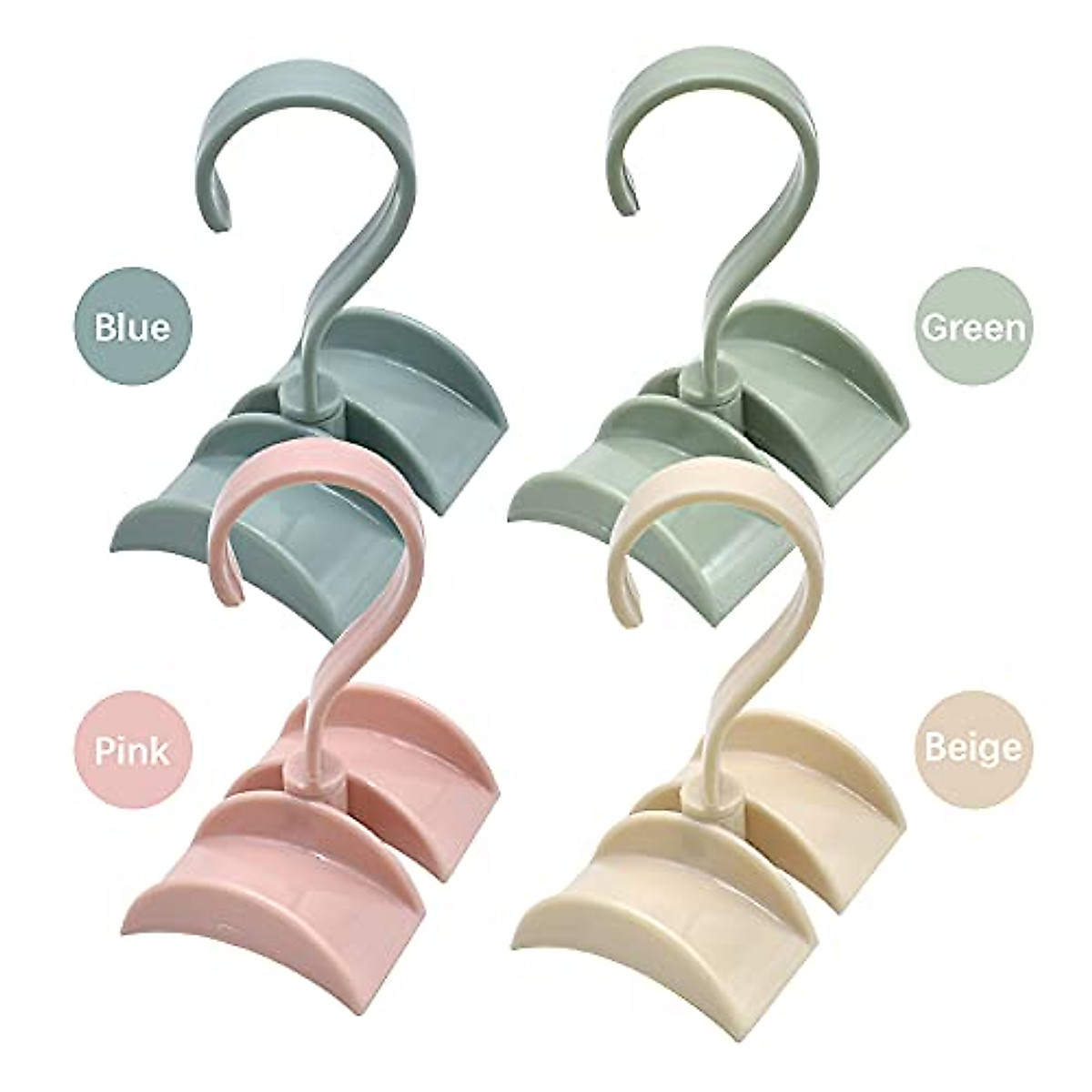 Closet Handbag Organizer 360 Degree Rotating Belt Scarf Tie Rack Holder Multi-Function Hook 4 Color