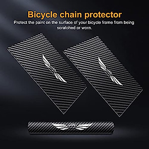 NICEDACK Bike Chainstay Protector, Cycling Bike Chain Guard Decal Stickers Chainstay Bicycle Frame Tape Guard for Mountain Bike Chain Protective Front Fork Protective (5 PCS)