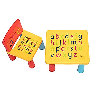 Ochine Kids Table and Chair Set Kids Study Table and Chair Set Detachable Toddler Table and Chair Set Plastic Children Activity Table for Reading, Drawing, Snack Time, Arts Crafts, Playroom, etc