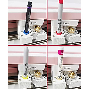SPPQ 9 Packs Pen Adapter Set Compatible With Cricut(Explore Air, Explore Air 2,Explore Air 3, and MakerMaker 3), Pen Adapter Compatible with Sharpie BIC Crayola