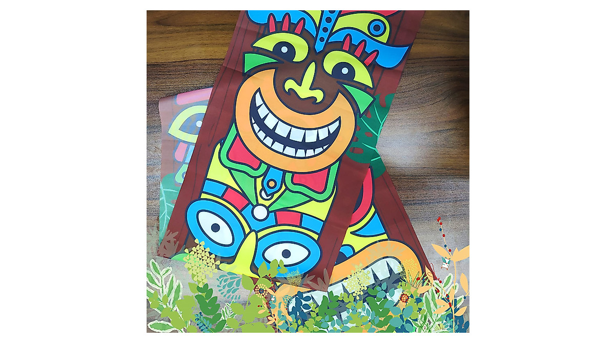 Hawaiian Luau & Tiki Party Door Banner Signs