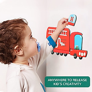 Toi Kids Magnet Toys Magnetic Jigsaw Puzzle Boxes with Game Board for Kids Ages 3-8, Preschool Tabletop Toy for Toddlers, Portable Travel Game, Transport