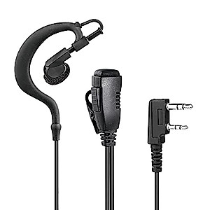 R SPIDER WIRELESS Two Way Radio Earpiece with PTT Compatible with Kenwood 2.5mm+3.5mm 2-Pin Walkie Talkie Headsets Single Wire Mic Headphone