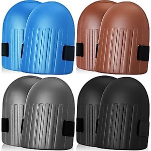 Deekin 4 Pairs Gardening Knee Pads Lightweight Waterproof Knee Pads for Work Home Cleaning Knee Pads with Eva Foam Cushions Soft Inner Liner Adjustable Straps for Home Garden Cleaning Work, 4 Colors