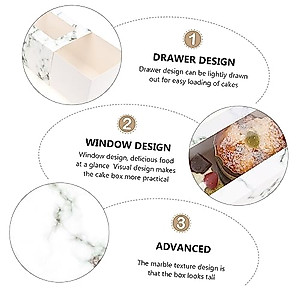 ULTECHNOVO 20Pcs Roll Packaging Box shipping box Nougat Cupcake Holders window Dirty bag Wedding Goodies bag bread box food cookie gift containers mini carton dessert container durian