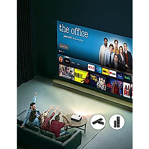 TMY Native 1080P Projector with 5G WiFi and Bluetooth 5.1, 320ANSI 4K Supported Mini Projector, Portable Projector Compatible with TV Stick/Phone/PC/DVD/HDMI/AV/USB/SD, Outdoor Movie Projector