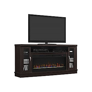 Classic Flame Hutchinson 70" Infrared Electric Fireplace Entertainment Center & 42" Linear Firebox - Oak Espresso, 42MM3115-PE91 & 42II042FGT