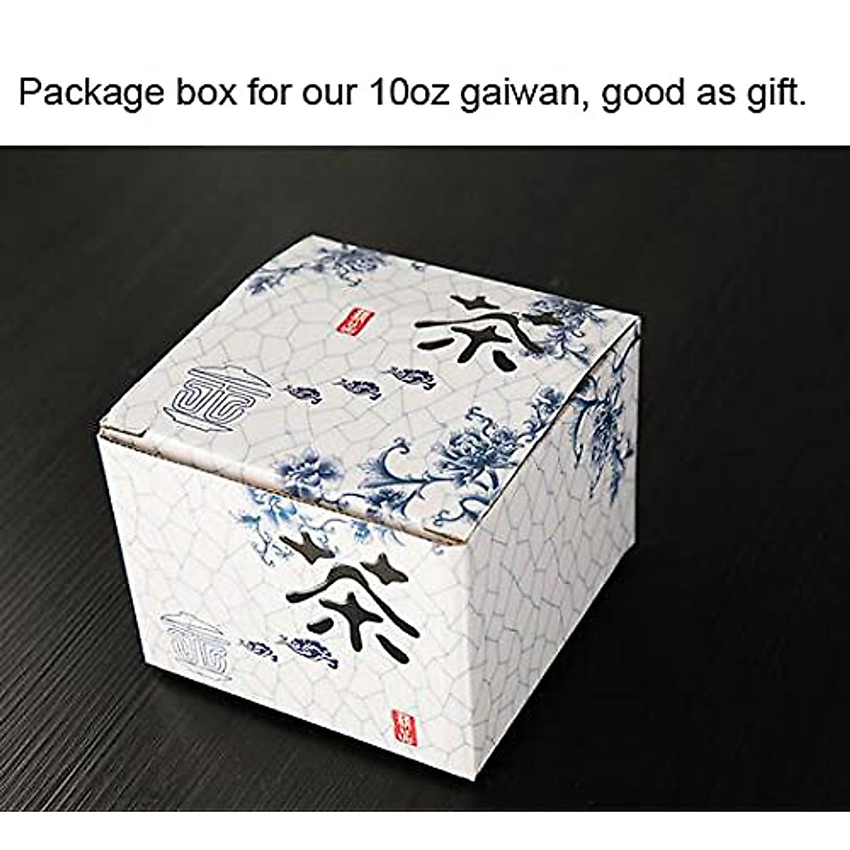 YBK Tech 10oz Large Gaiwan, Porcelain Kung Fu Tea Cup and Saucer with Lid, Chinese Traditional Gaiwan, Sancai Tea Bowl - Embossed Plum Patterns (Green)