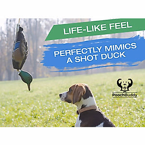 Pooch Buddy Duck Bumper Toy for Training Hunting Dogs, The Bird Dummy Teaches Mallard and Waterfowl Game Retrieval - Duck Scent Compatible - Suitable for Puppies or Adult Hunting Dogs