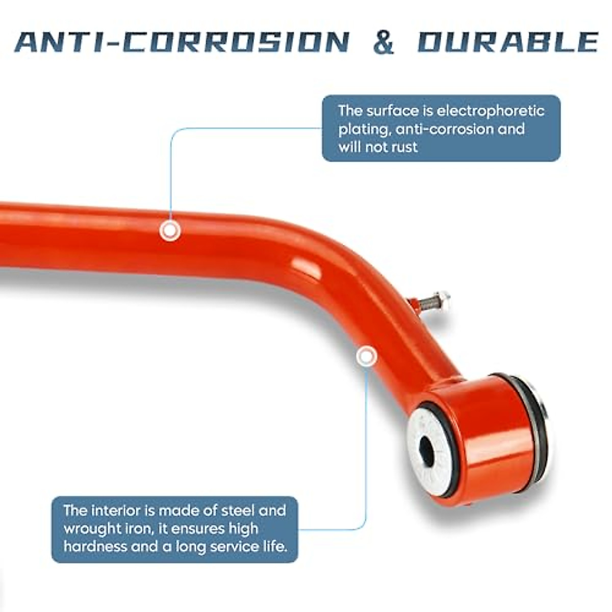 Front Upper Control Arms with Ball Joint for Chevy Silverado 1500, for GMC Sierra 1500 2019 2020 2021 2022, 2-4" Lift Suspension Kit Adjustable Control Arm, Replacement Factory Suspension Arms 2 PCS
