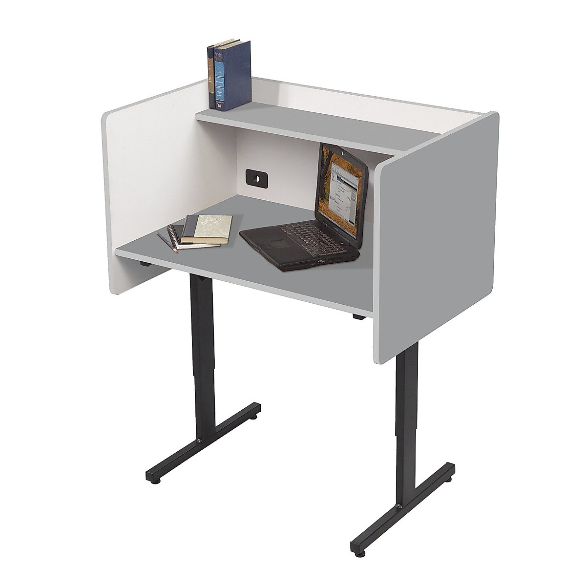 MOORECO 89789 Study Carrel, Gray