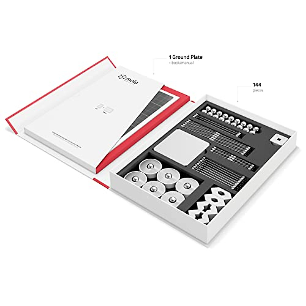 Mola Structural Kit 2 | Magnetic Modular Kit for Engineering and Architecture Education | 145 Pieces + Practical Guide