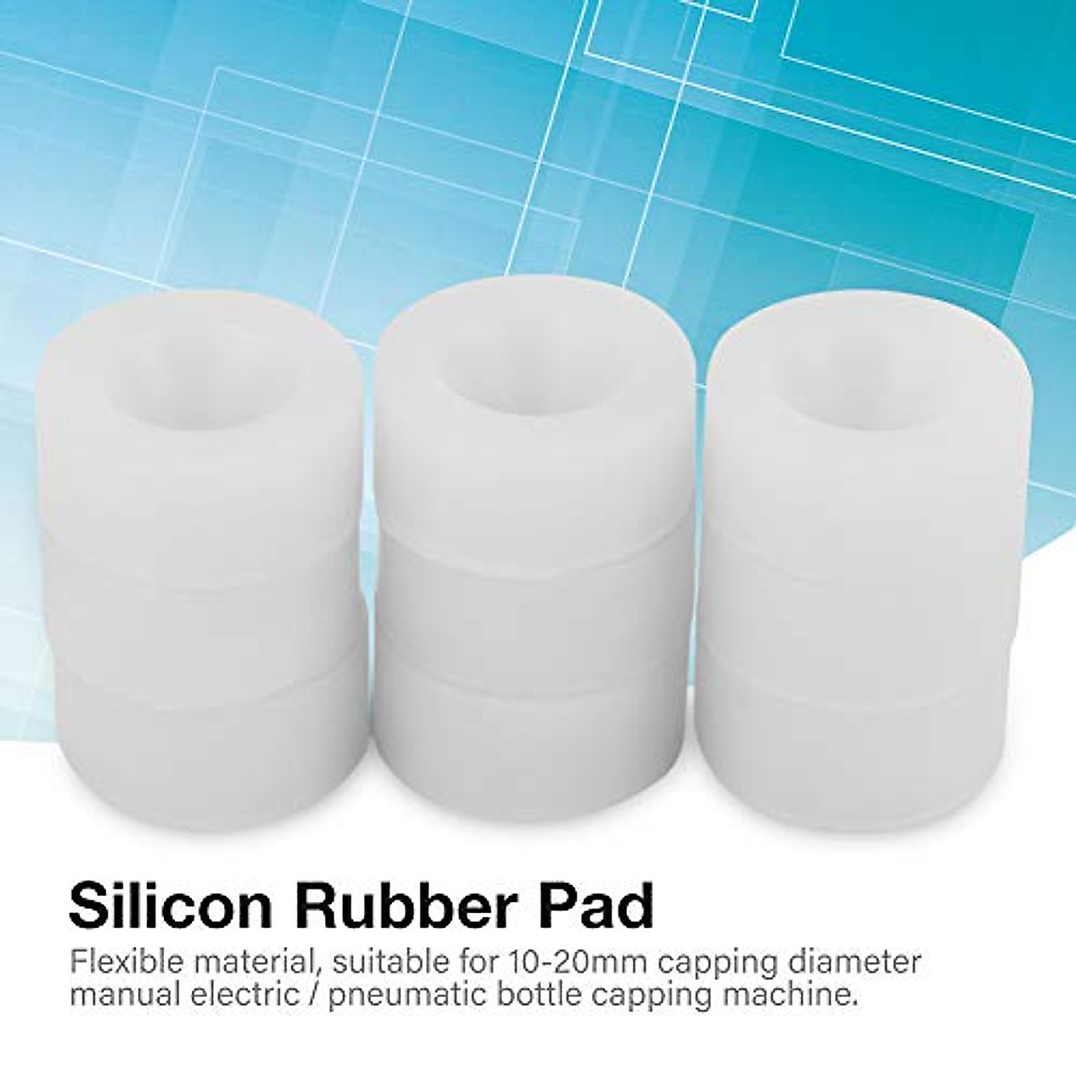 9 Pcslot Silicon Rubber Pad for Bottle Capping Machine 10-20 Mm,Bottle Capping Rubber Pad
