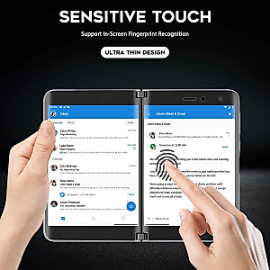 (3 Pack) Orzero Compatible for Microsoft Surface Duo (Premium Quality) Edge to Edge (Full Coverage) Screen Protector, High Definition Anti-Scratch Bubble-Free (Lifetime Replacement)