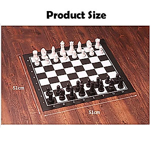 Roll-Up Leather Chess Set, Chess Board Set，Portable Travel Chess Game Set Combination，Beginner Chess Set for Kids and Adults