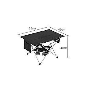 DOUBAO Outdoor Camping Folding Table with Aluminium Alloy Table Light Durable Folding Table Desk for Picnic Camping
