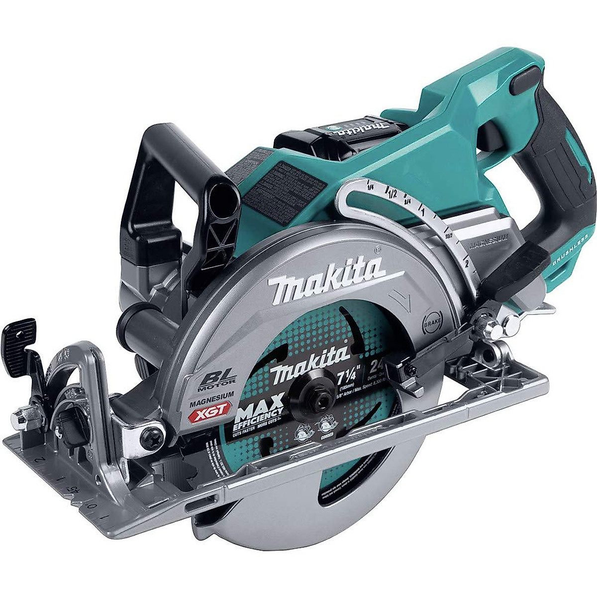 Makita 40V Max XGT Brushless Lithium-Ion 7-1/4-Inch Cordless Rear Handle Circular Saw Kit (4 Ah)