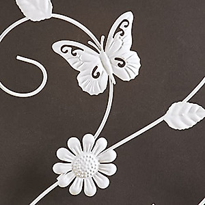 Collections Etc Butterfly Scrollwork Design Storage Shelf