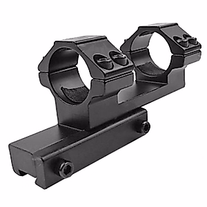 Ultimate Arms Gear 1" Inch Tube Aluminum Flat Top Base One Piece Cantilever Dual Double Gun Scope Ring Offset 3/8" Dovetail Mount, For Red Dot Sights, Optics, Airsoft Air Gun Paintball