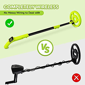 Metal Detector for Kids, iTayga Adjustable Kids Metal Detector(24"-35"), High Accuracy Coil Professional Waterproof Foldable Metal Detector, Very Lightweight(Only 0.88 Pouds) for Junior & Youth, Green