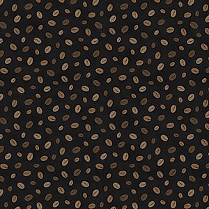 Wilmington Coffee Life 82672 922 Black Coffee Bean Toss Cotton Fabric