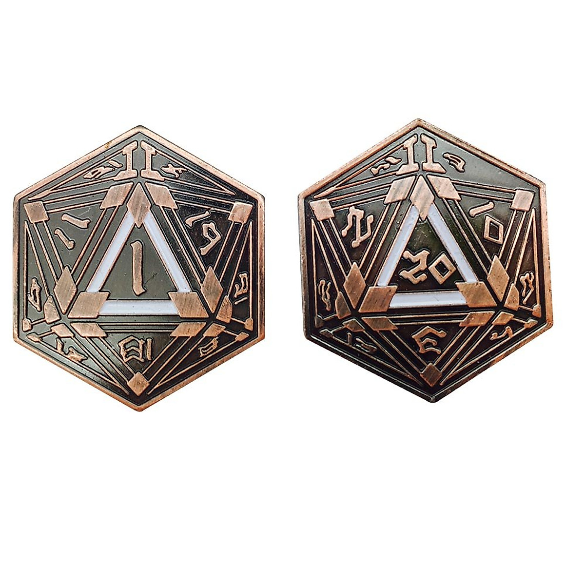 Metal Crit / Fail Copper Plated Coin RPG D&D Critical Fumble Novelty by Norse Foundry