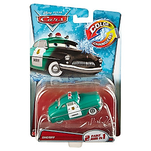 Disney Cars Toys Color Change 1:55 Scale Vehicle, Sheriff