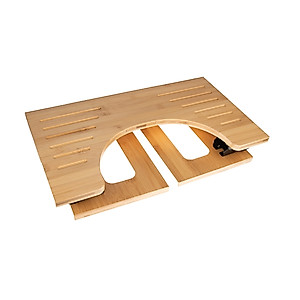 Mateda Bamboo Toilet Stool for Bathroom, Foldable Poop Stool for Adults