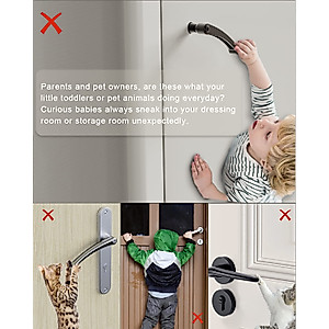 Baby Proofing Door Locks for Kids Safety, Door Knob Child Proof, 4 Pack DUOSI Door Lever Locks, No Drilling Door Handle Baby Proof Child Safety Locks for Doors