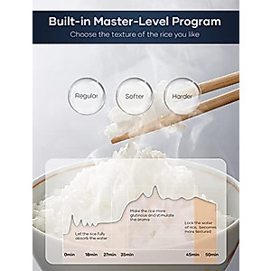 Offacy Rice Cooker, Smart Multi-Function Touch Panel, 8 Cups (Uncooked), 24-H Delay Timer, Auto Keep Warm, Nonstick Inner Pot, for Soft White Rice, Brown Rice, Sushi, Porridge